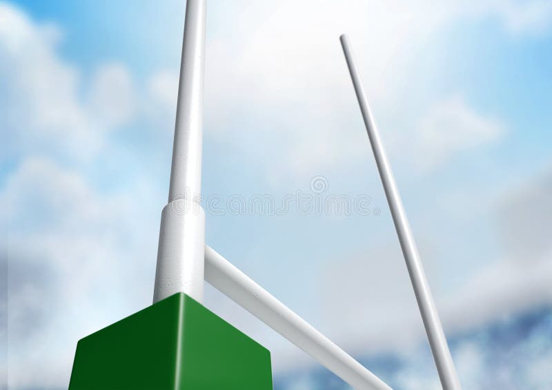 Rugby Posts Stadium Day stock illustration. Illustration of posts ...