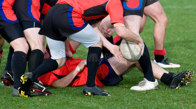 Rugby Scrum, Club Rugby Action Stock Photo - Image of play, ruck: 2887732