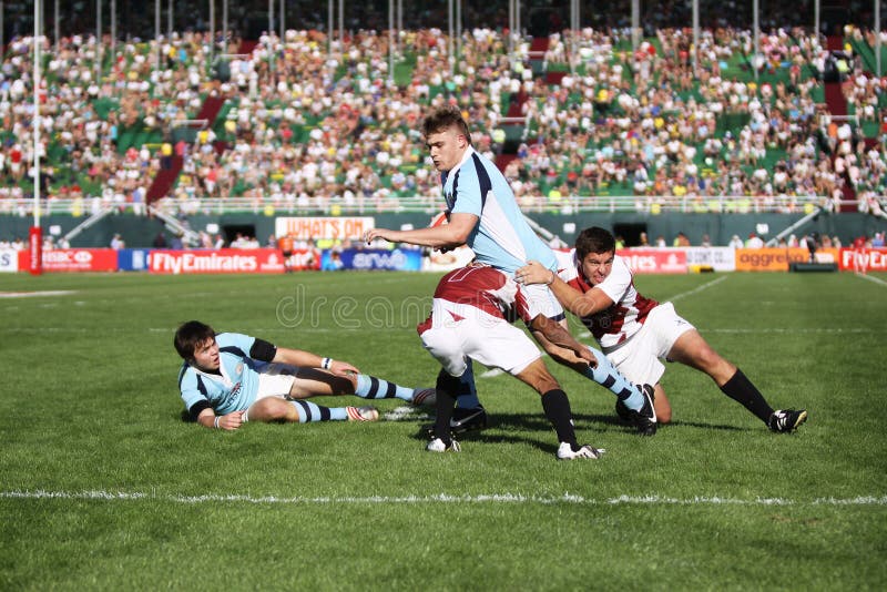 Rugby Sevens Action editorial stock photo. Image of block - 45981863