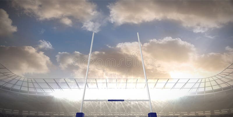 Rugby stadium stock illustration. Illustration of people - 255499079