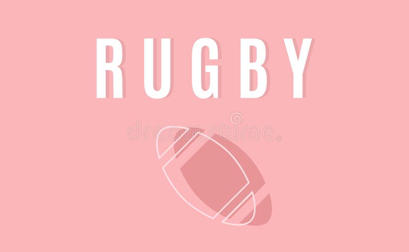 Rugby vector banner stock vector. Illustration of pink - 75645319