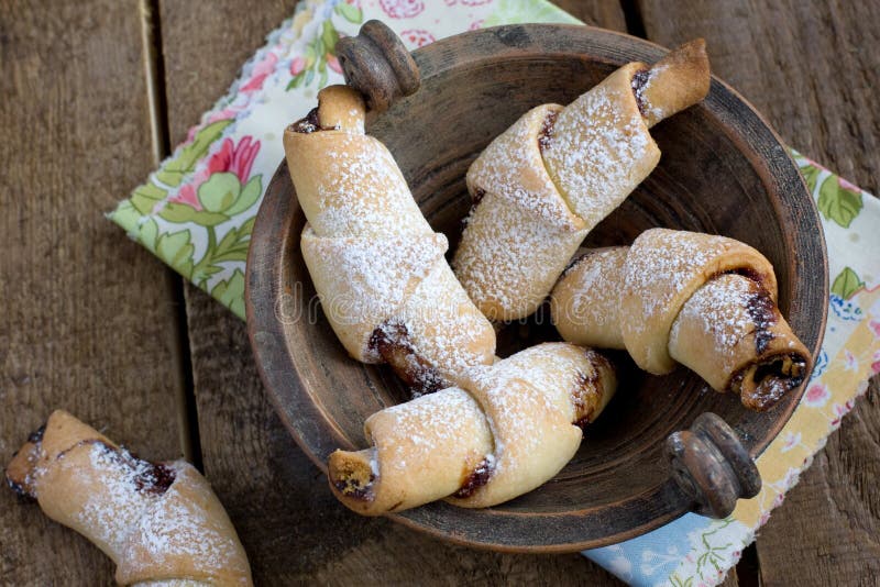 Rugelach with Raspberry Jam Filling Stock Photo - Image of jewish ...