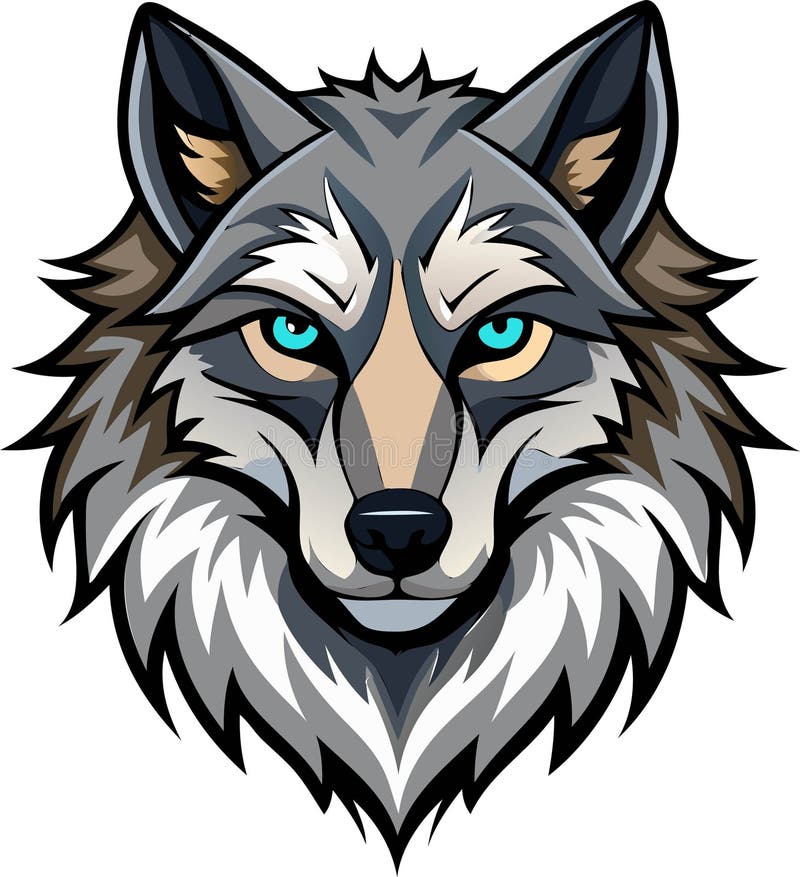 Rugged Alpha Wolf Head Artwork Stock Vector - Illustration of nature ...