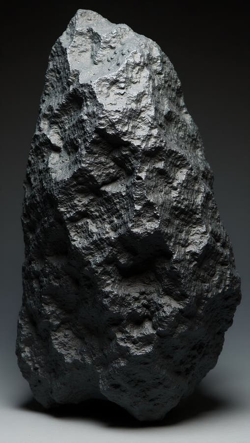 Rugged Black Basalt Rock with Porous Surface Texture Stock Illustration ...