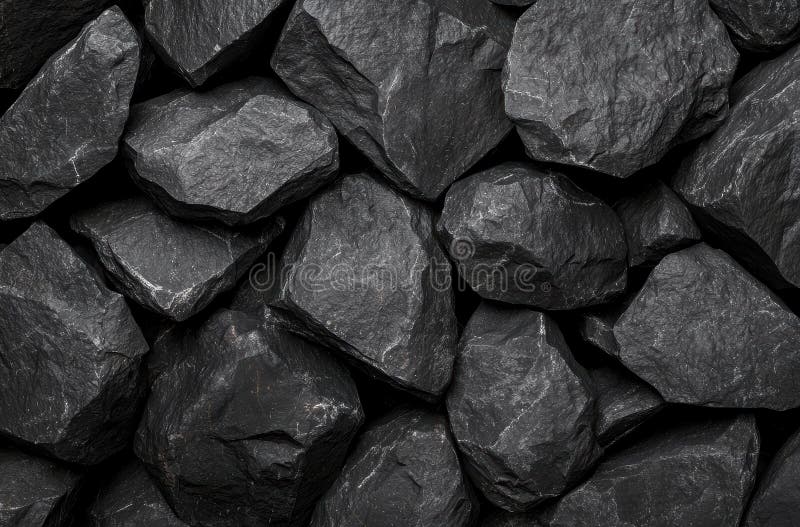 Rugged Black Slate Rock Texture Background Stock Illustration ...