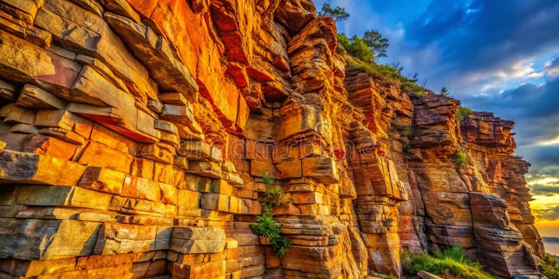 Rugged Cliff Face a CloseUp Exploration of Textured Stone Surfaces ...