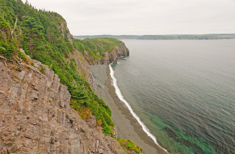 Rugged Cliffs Along an Ocean Coast Stock Photo - Image of canada ...