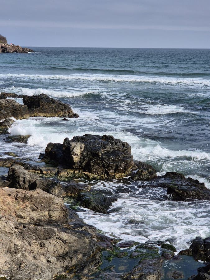 Where the Sea Meets the Shore. Stock Photo - Image of water, beach ...