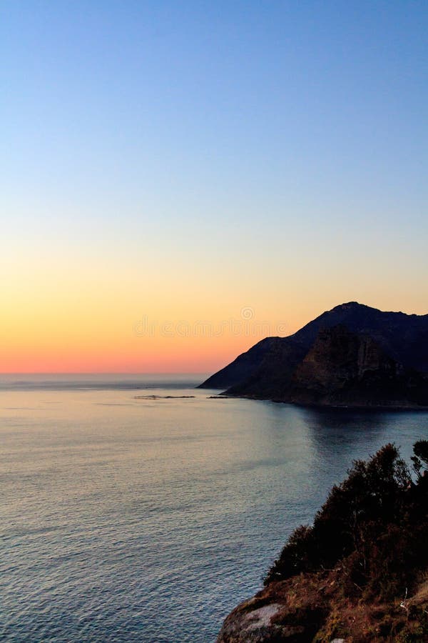 Cape Peninsula Sunset stock photo. Image of space, copy - 109134310