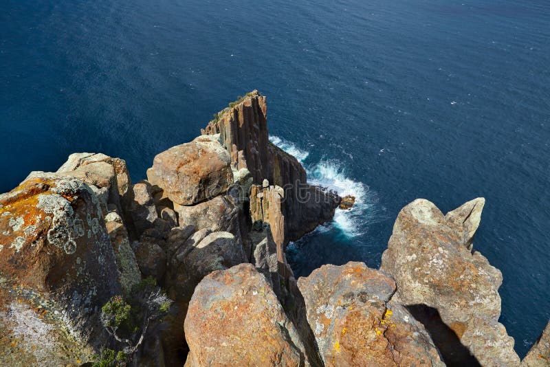Rugged coastline cliffs stock photo. Image of edge, coastline - 81428602