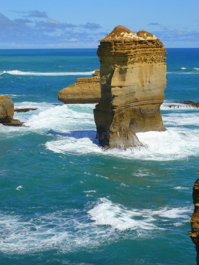 Rugged Coastline, Great Ocean Road Stock Image - Image of rock ...