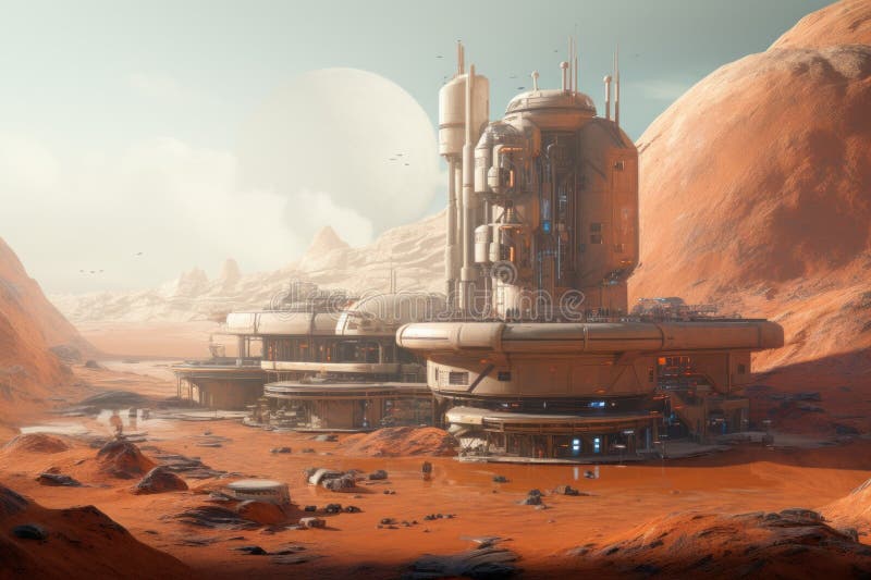 Future Underground Base Mars