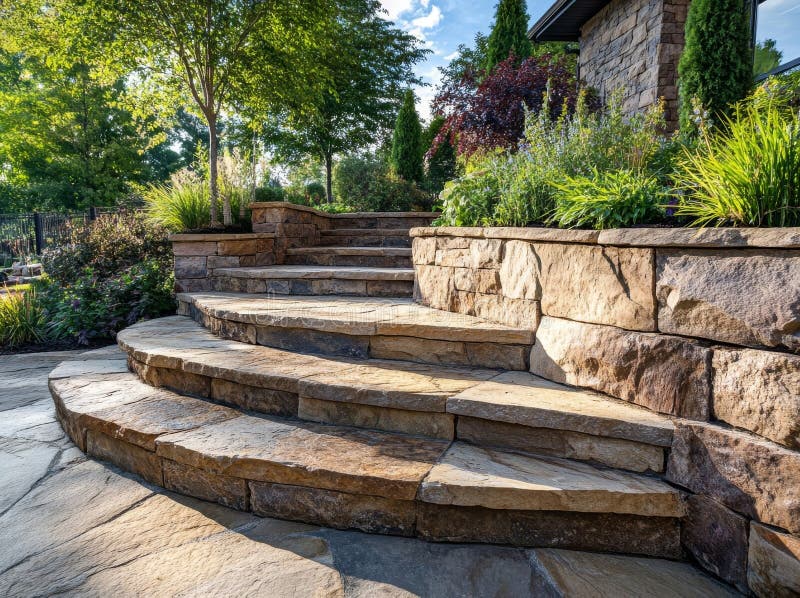 Rugged Concrete Blocks are Skillfully Stacked To Create a Solid ...