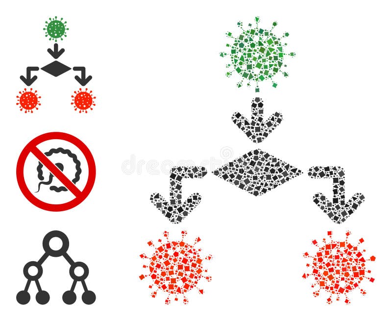 Rugged Coronavirus Replication Icon Collage Stock Vector - Illustration ...