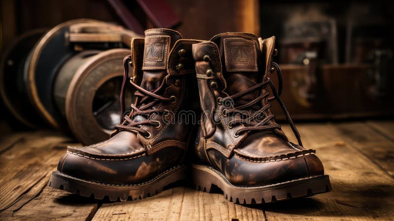 Rugged dark brown leather stock illustration. Illustration of intricate ...