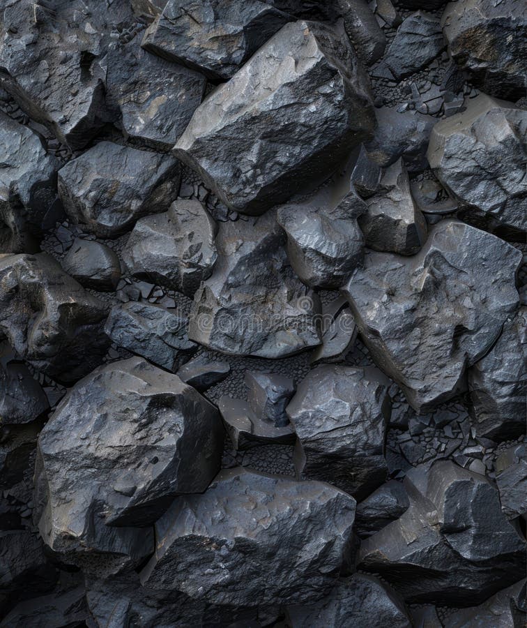 Rugged Dark Gray Rocks and Stones Stock Illustration - Illustration of ...