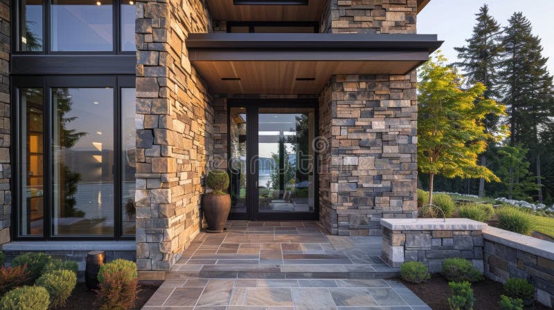The Rugged and Earthy Tones of the Stone Cladding Add Character and Interest To this Otherwise ...