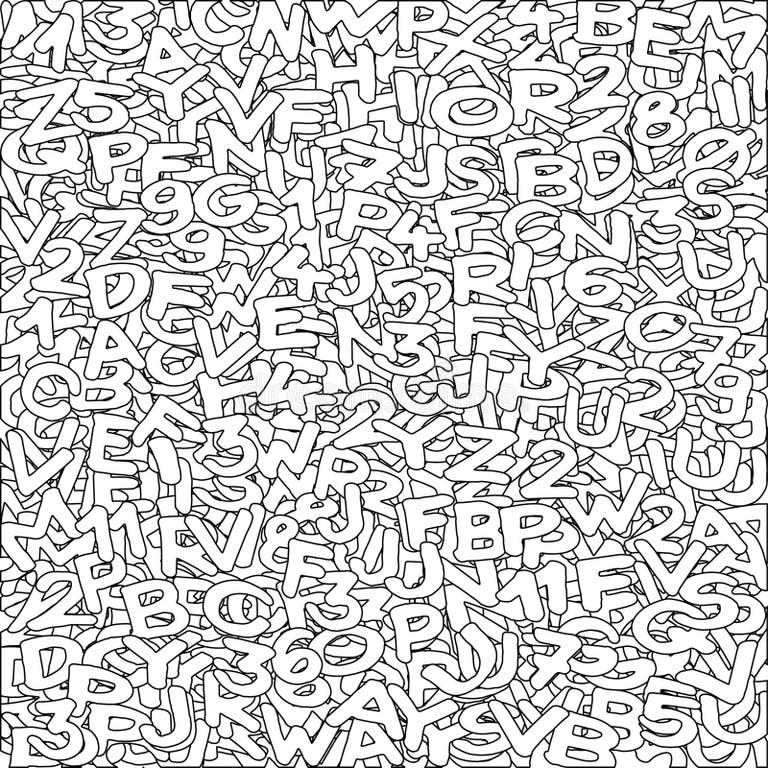 Freehand Scribbled Letters and NumeraÃ©s Based Overlapping Pattern ...