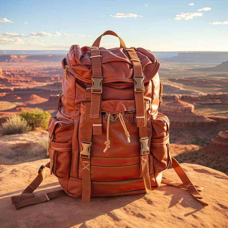 Rugged Hiking Backpack with Reinforced Stitching Stock Illustration ...