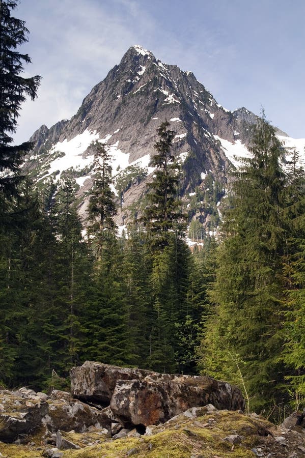 Rugged Jagged Peak North Cascade Mountain Range Vertical Composition ...
