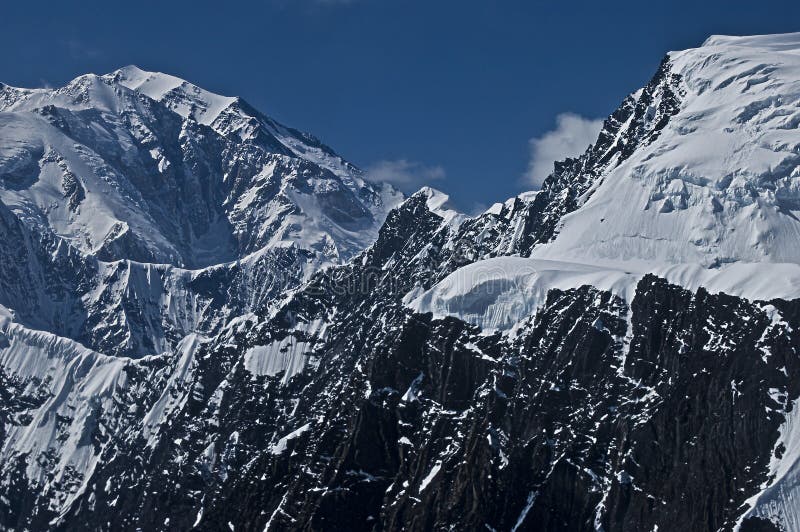 Monochrome Rocky Mountain Rugged Epic Landscape Stock Photo - Image of ...