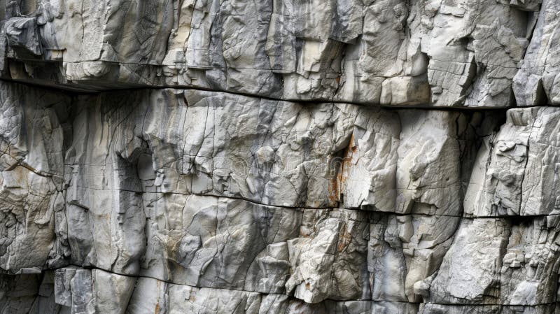 Rugged Natural Rock Formation Texture with Visible Fissures Stock Photo ...