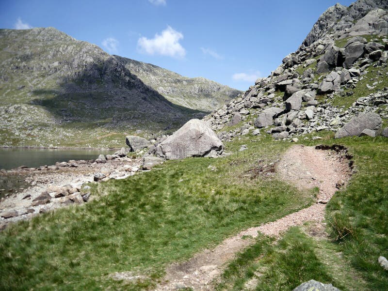 Rugged Path by Levers Water, Coniston Stock Photo - Image of brim ...