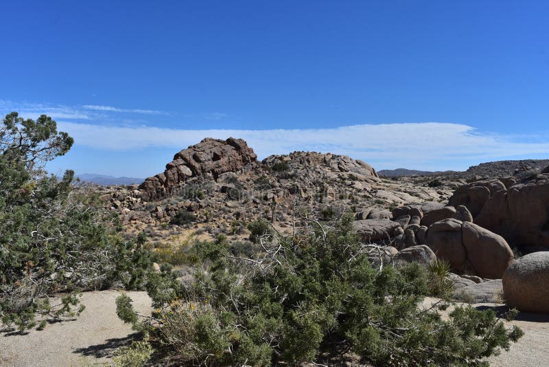 Rugged Rock Formations in the Mojave Desert Stock Image - Image of ...