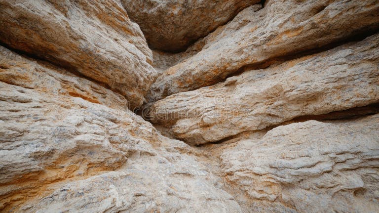 Rugged Rock Formations in a Natural Cave Stock Illustration ...