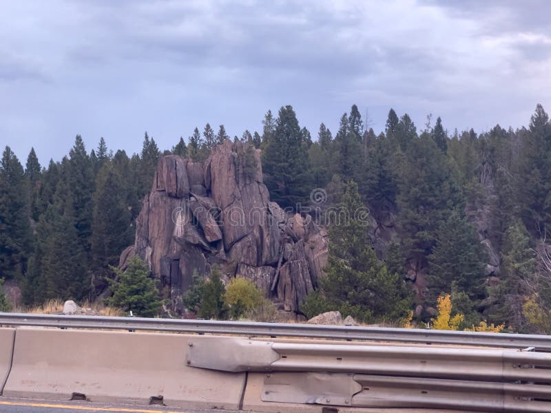The Rugged Rock Formations of Western Montana on a Cloudy Day Stock ...