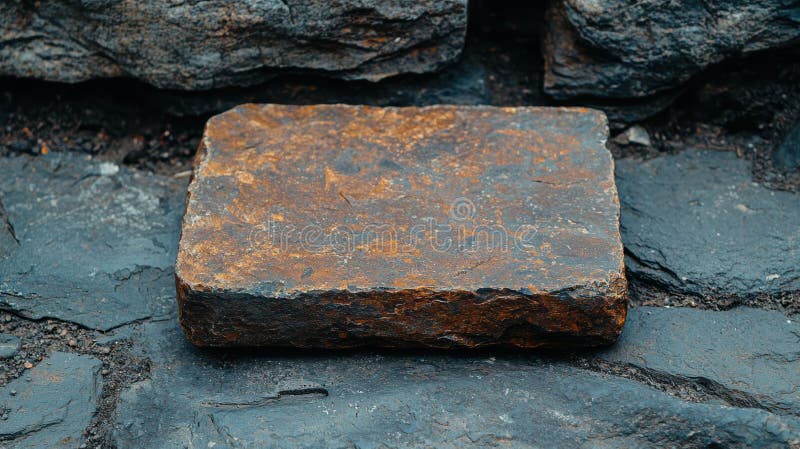 Rugged Rock Slab with Natural Textures and Patterns Stock Illustration ...