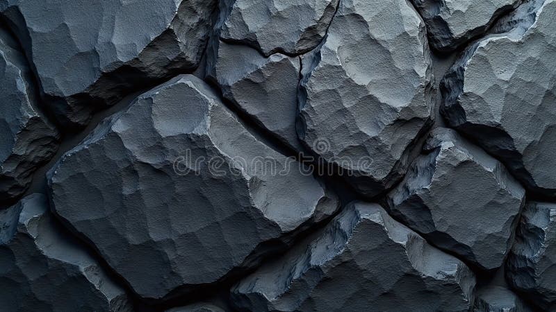 Rugged Rocky Terrain, Dark Grey Rock Face Stock Illustration ...