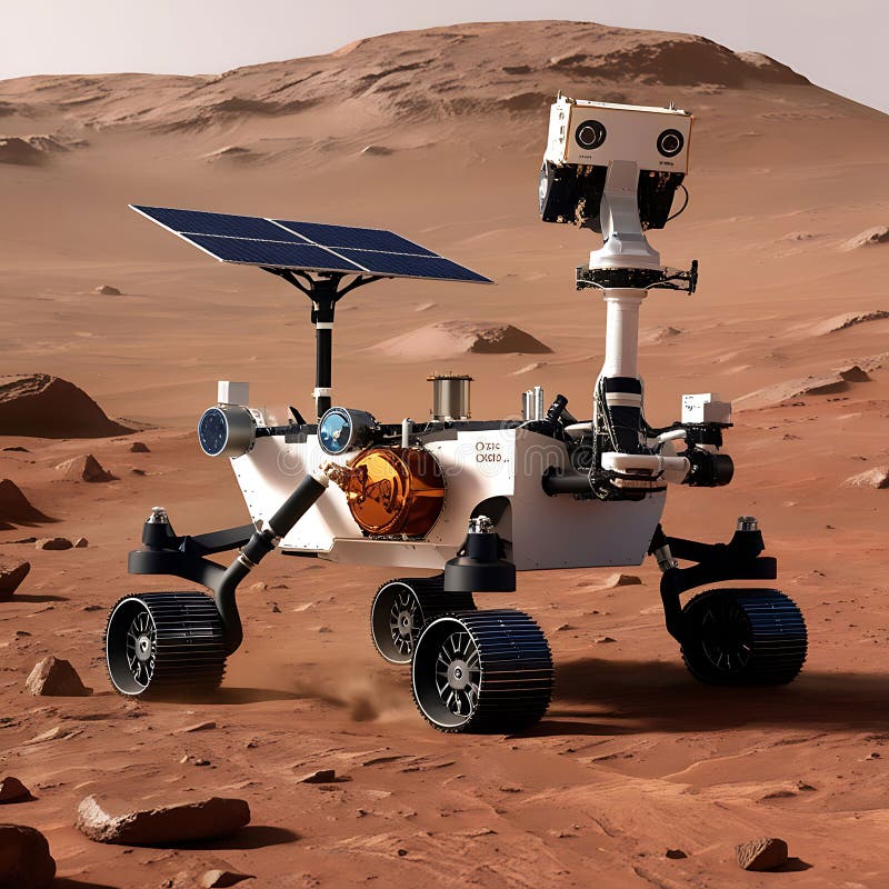 A Rugged Rover Designed for Mars Exploration, Equipped with Scientific ...
