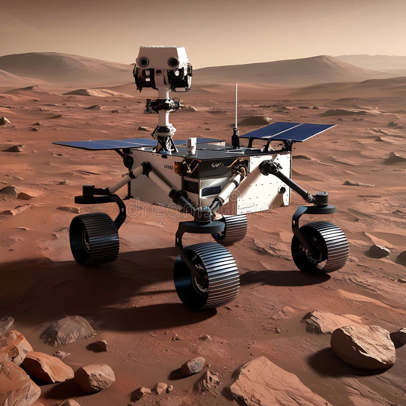A Rugged Rover Designed for Mars Exploration, Equipped with Scientific ...