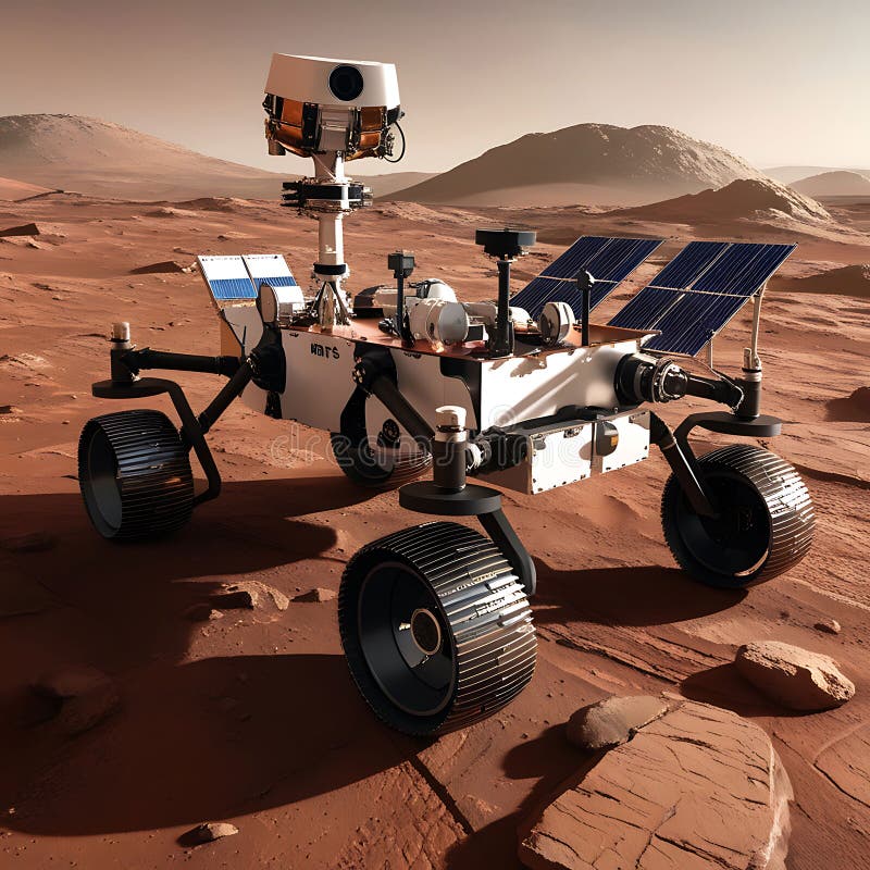 A Rugged Rover Designed for Mars Exploration, Equipped with Scientific ...