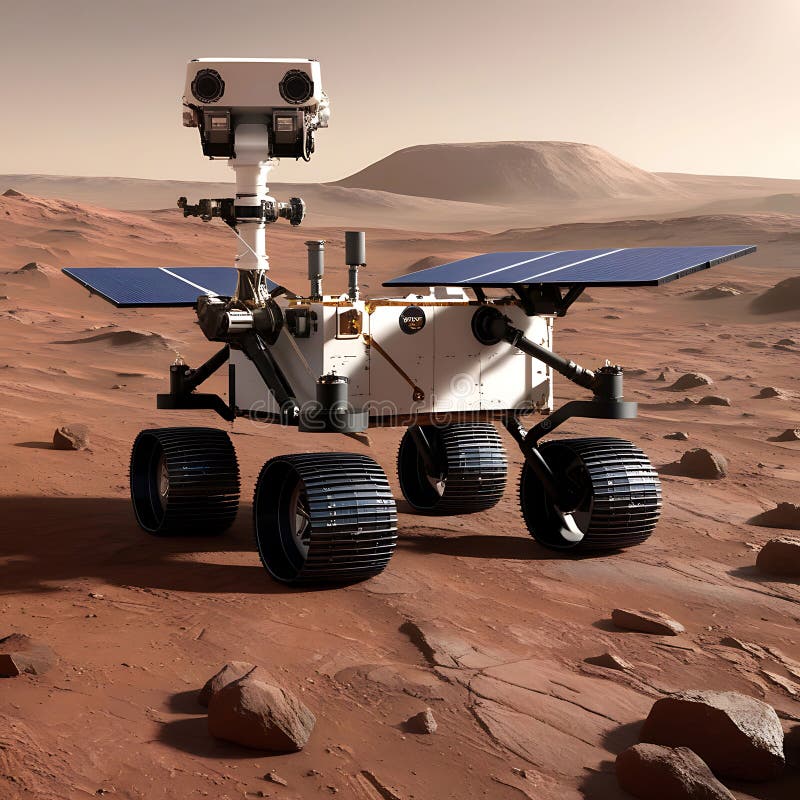 A Rugged Rover Designed for Mars Exploration, Equipped with Scientific ...