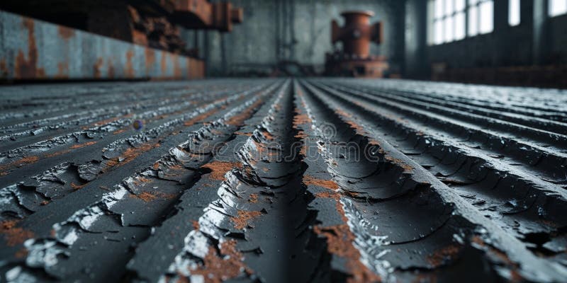 Rugged Steel Texture with Deep Grooves in Industrial Setting Stock ...