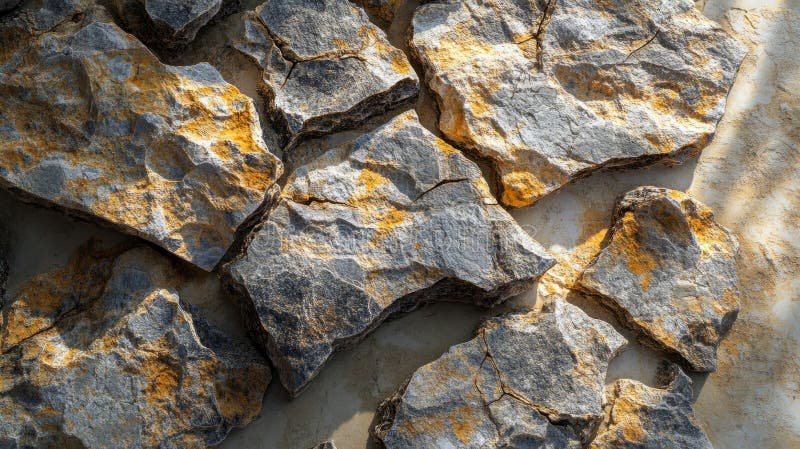 Rugged Stone Surface with Orange and Gray Textured Patterns. Stock ...