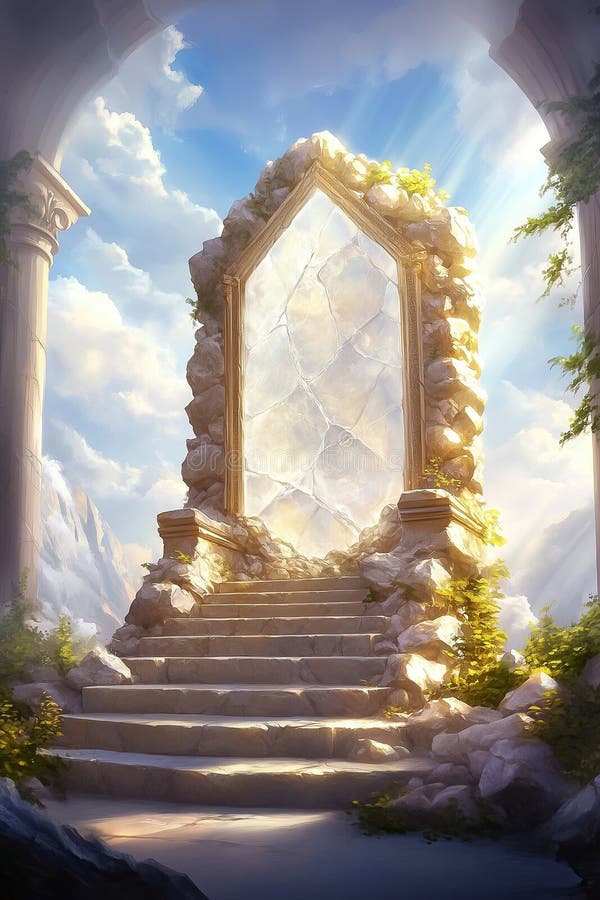 A Rugged Stone Throne Rises in a Lush, Sunlit Setting, Creating an ...