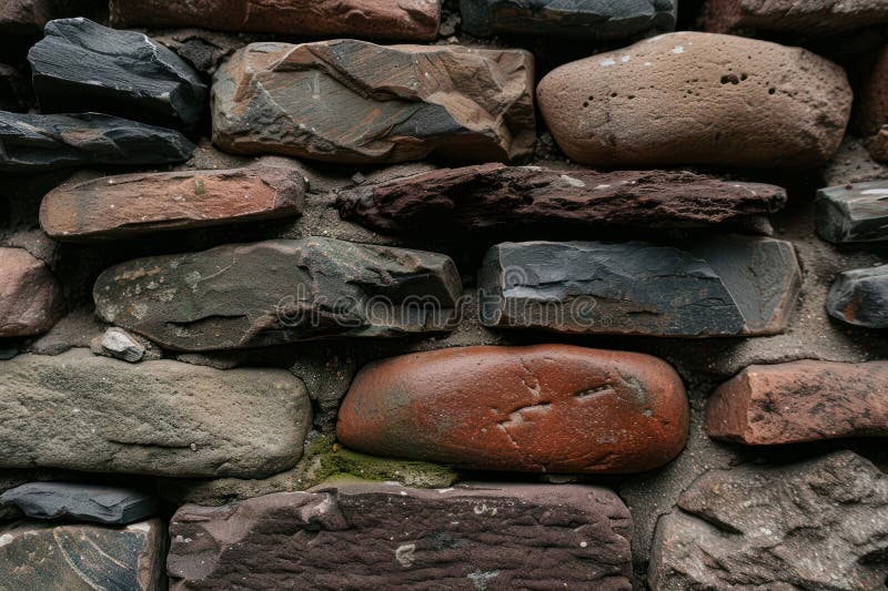 Rugged Stone Wall Texture for Grunge Backgrounds Stock Illustration ...