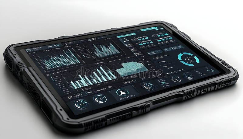 AI-Generated Futuristic Tablet Interface Stock Image - Image of ...