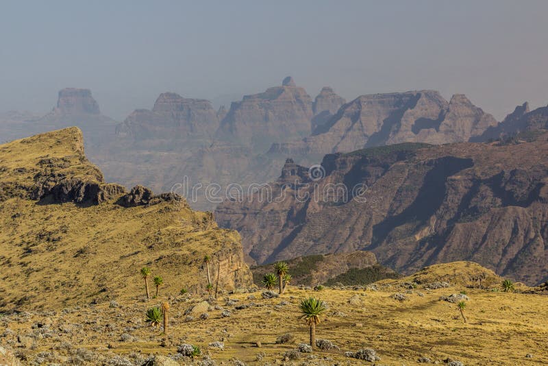 Rugged Terrain of Simien Mountains, Ethiop Stock Photo - Image of ...