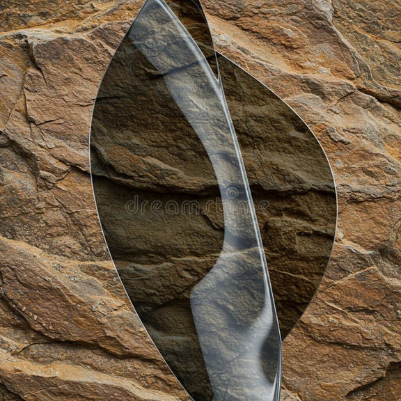 A Rugged, Textured Rock Surface with an Overlay of a Translucent ...