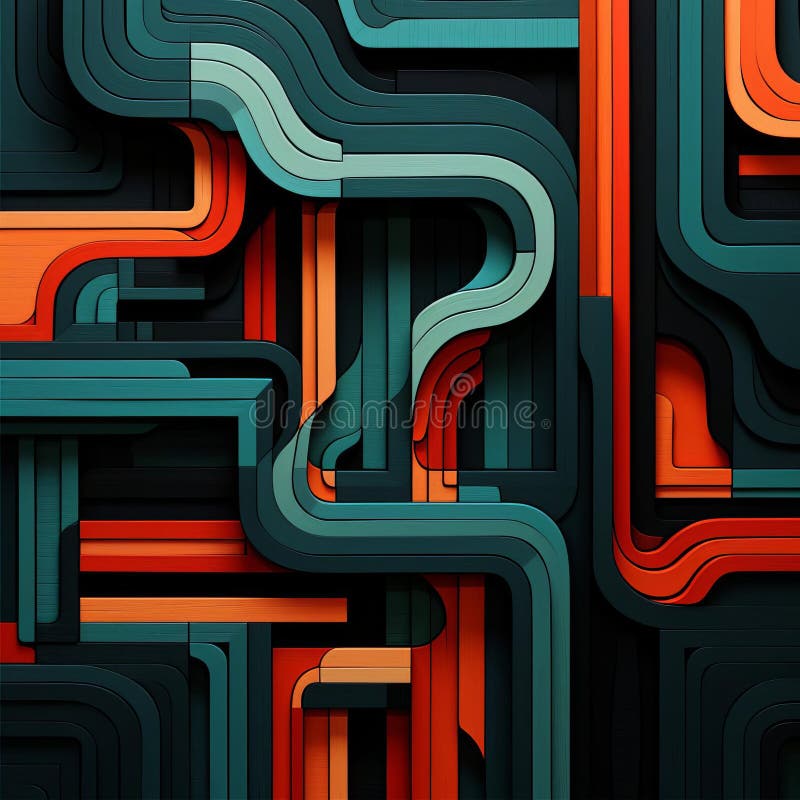 Vibrant Modular Constructivism Art with Balanced Symmetry Designs Stock ...