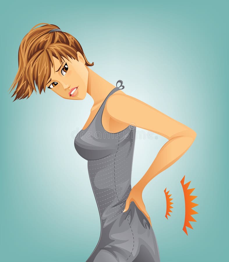 Rugpijn vector illustratie. Illustration of hebbend, kleding - 31976655