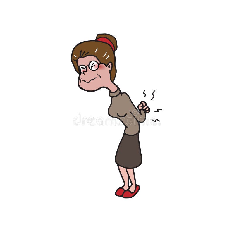 Rugpijn Van De Gezondheids De Oude Vrouw Stock Illustratie ...