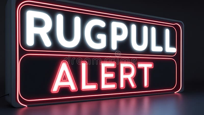Rugpull Alert Sign stock illustration. Illustration of digital - 379542764