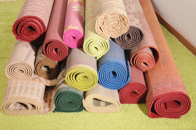 Rugs stock image. Image of objects, decor, floor, stack - 11945409