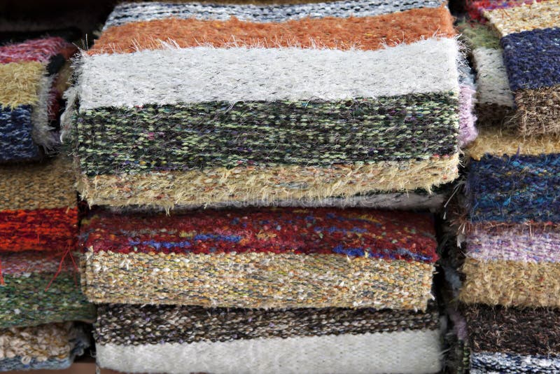 Rugs on shelves stock image. Image of blue, textured - 25792237
