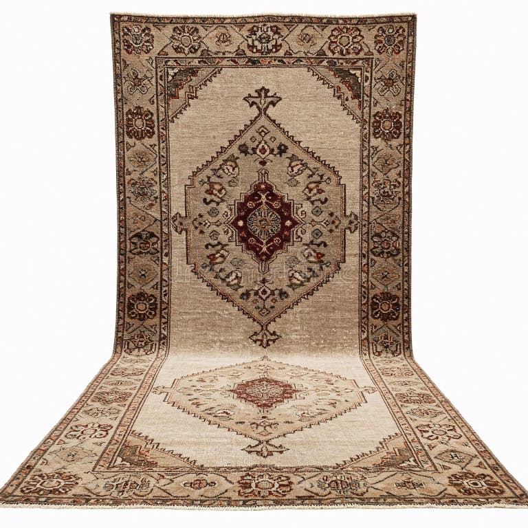 Rugs on a White Background. 3d Rendering. Computer Digital Drawing ...